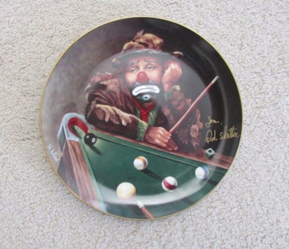 JON HELLAND PAINTING EMMETT THE POOL PLAYER (PUBLISHED PLATE ...